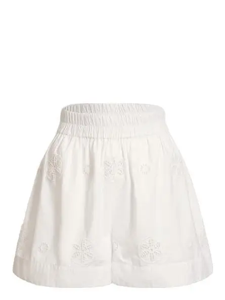 Merlette Antibes Eyelet Short - White
