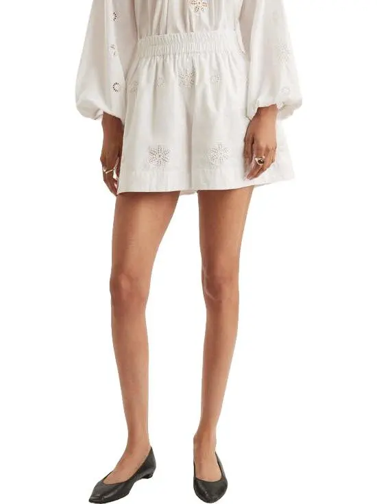Merlette Antibes Eyelet Short - White