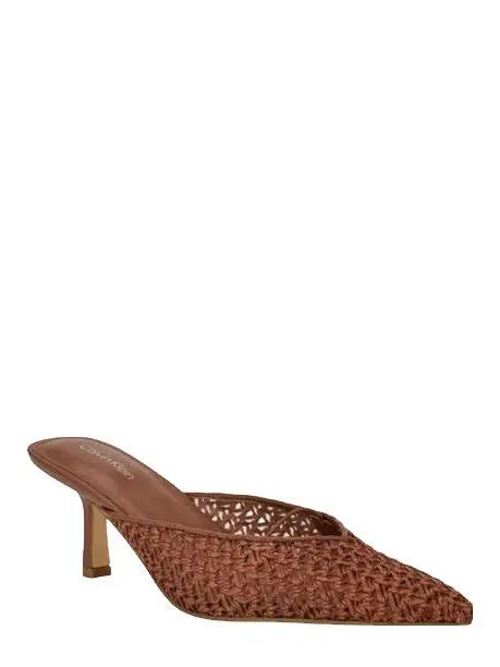Calvin Klein Camily Pointed Toe Mule - Cognac