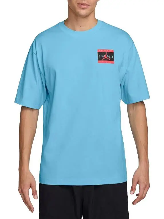 JORDAN Mj Brand Authentic Graphic T-shirt - Blue Chill/hot Lava