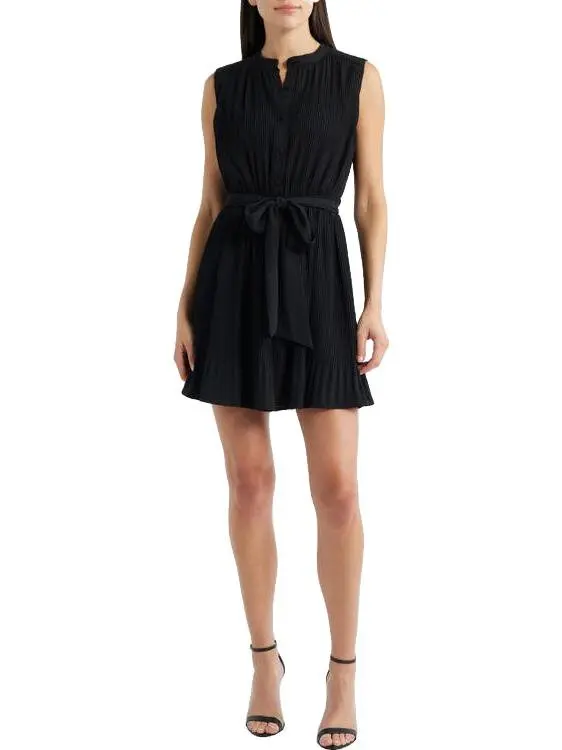 Sam Edelman Pleated Minidress - Black