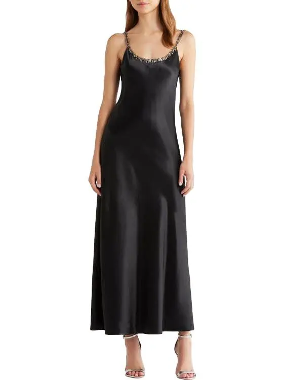 Rag & Bone Alessia Satin Slipdress - Black