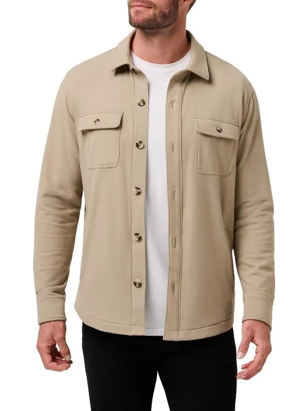 Travis Mathew Polar Fleece Shirt Jacket - Weathered Teak