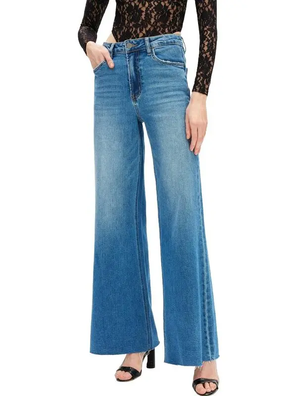 BAYEAS Bella High-rise Wide Leg Jeans - Medium Blue