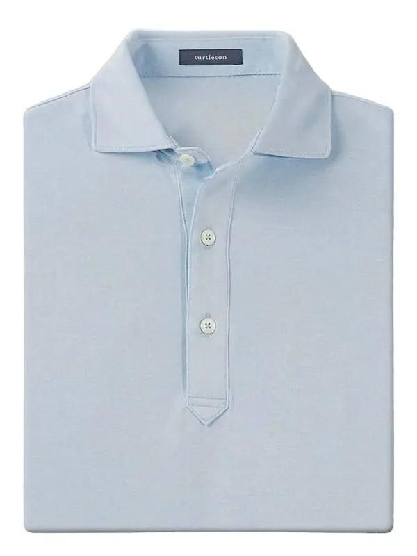 TURTLESON Lester Oxford Performance Polo - Luxe Blue