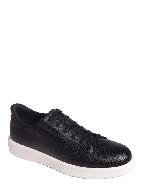 MARC JOSEPH NEW YORK River Street Leather Sneakers - Black Grainy Leather