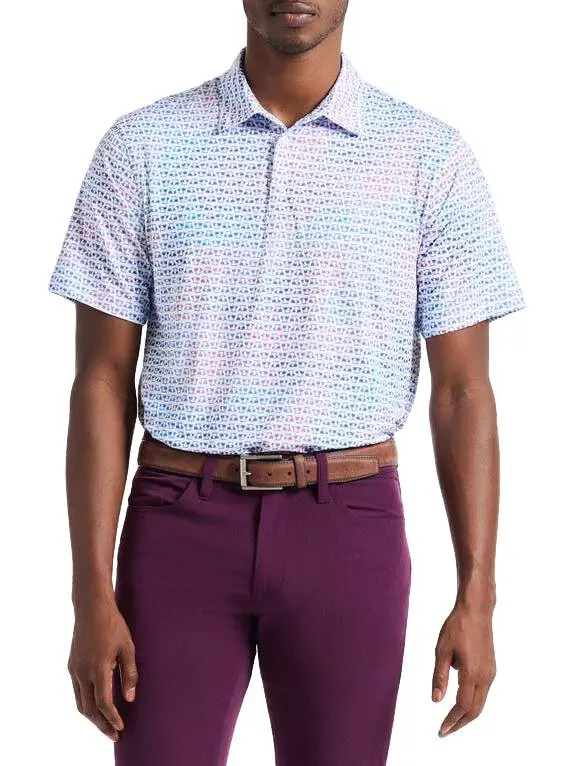 Robert Graham Cart Cruisn' Short Sleeve Performance Polo - Blue Multi