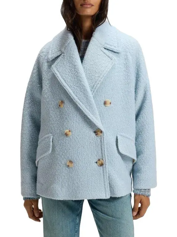 Hugo Boss Cabani Textured Double-breasted Jacket - Light/pastel Blue