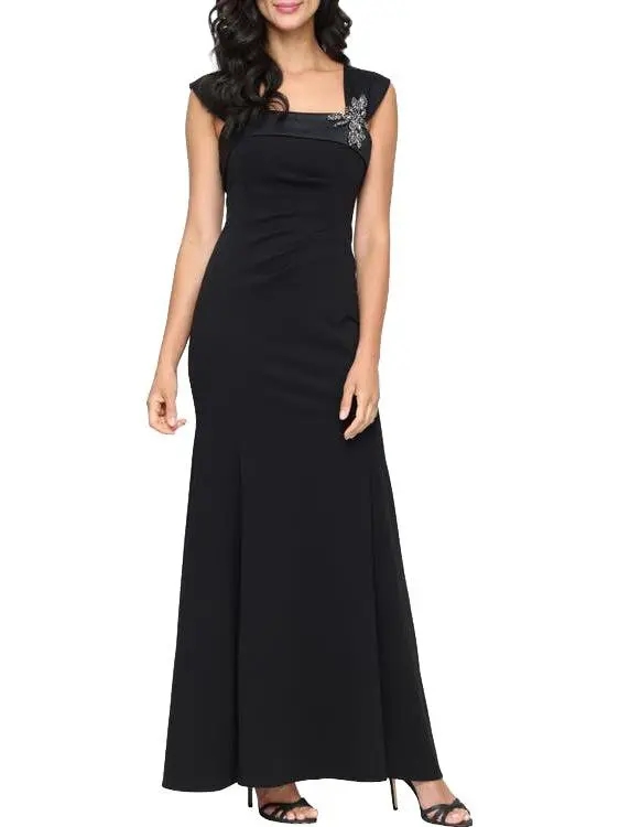 Alex Evenings Embellished Mermaid Gown - Black