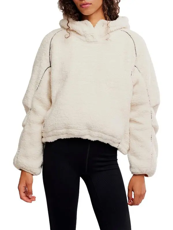 Free People Free Flow Fleece Hoodie - Birch Tree