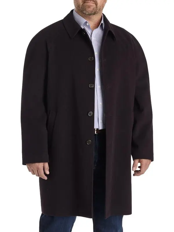 Michael Kors Big & Tall Kobler Overcoat - Wine