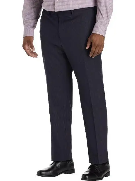 JV REFLEX Big & Tall Check Suit Pants - Purple