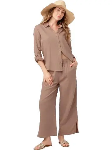 CABANA LIFE Gauze Button-down Shirt - Sand