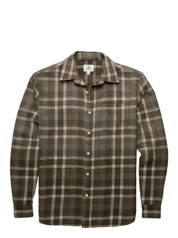 SURFSIDE SUPPLY CO. Brian Ombre Plaid Shirt - Green Combo