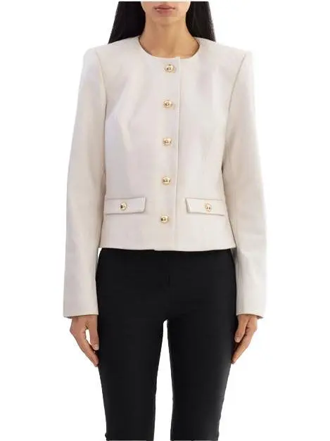 LAMARQUE Lynn Leather Jacket - Whisper White