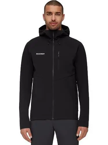 MAMMUT Ultimate Comfort Softshell Hooded Jacket - Black