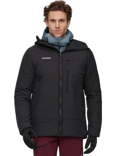 MAMMUT Rime Pro Belay In Hooded Jacket - Black