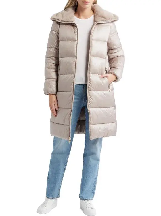 Bcbgmaxazria Nylon Puffer Coat - Champagne