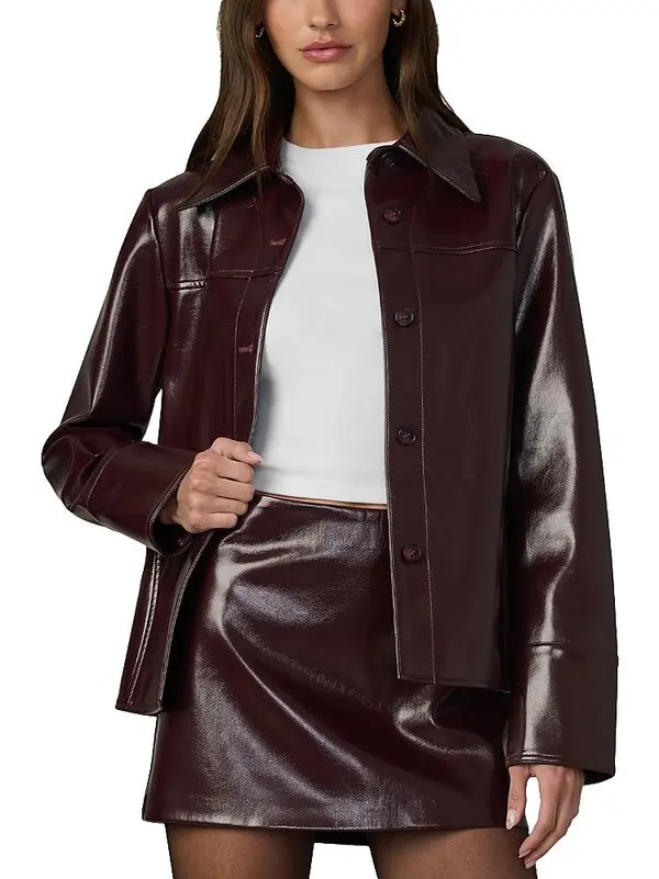 Joe's Jeans The Daisy Faux Leather Jacket - Bordeaux