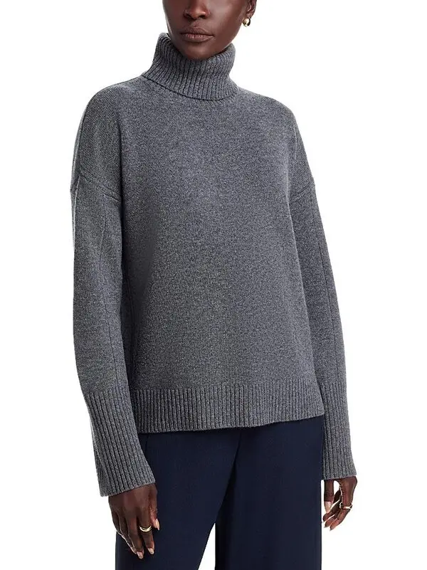 Majestic Filatures Relaxed Turtleneck Sweater - Anthra