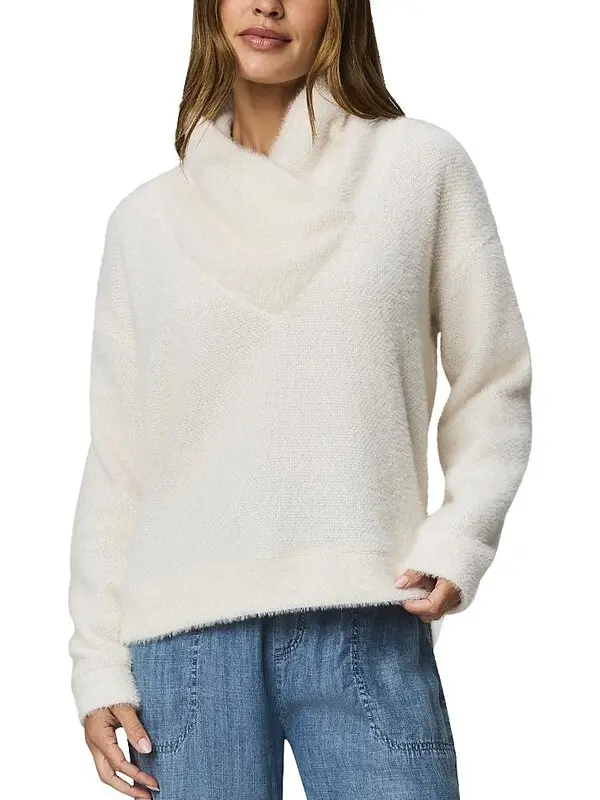 Splendid Rowan Fuzzy Pullover - White