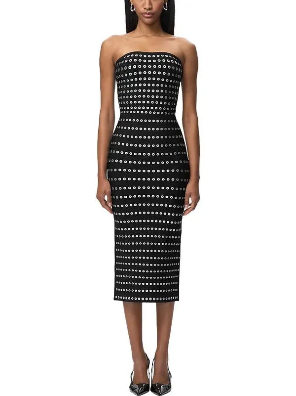Herve Leger Eira Midi Dress - Black