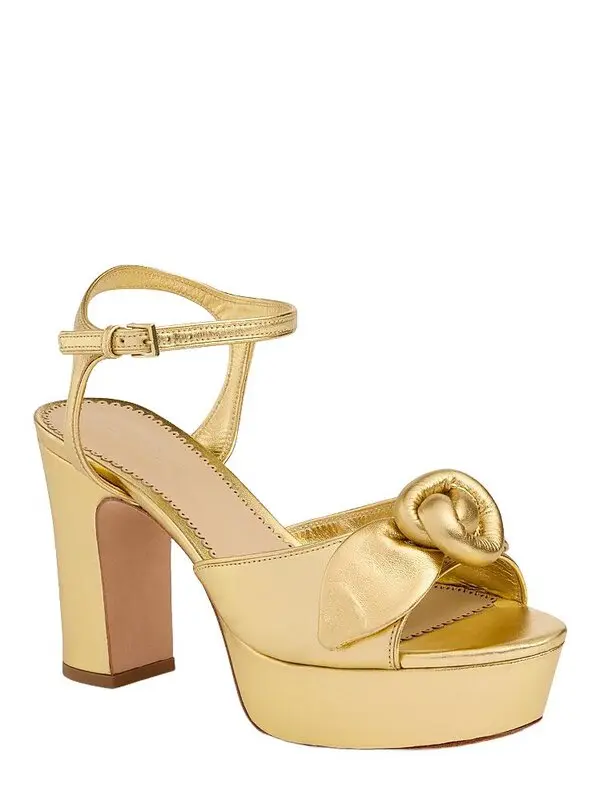 Cinq À Sept Arianna Knotted Rose Sandals - Gold