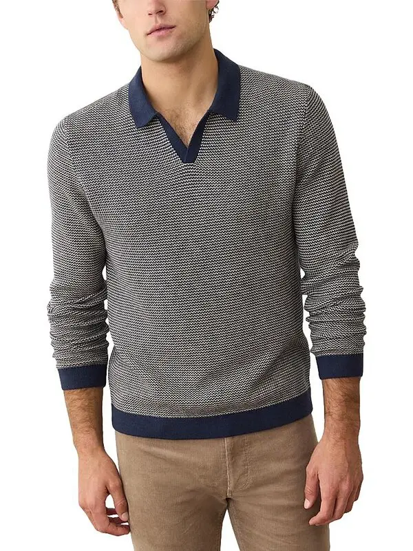 Marine Layer Liam Sweater Polo - Navy/drift