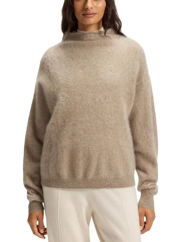 BOSS Frovina Cashmere Turtleneck Sweater - Grey