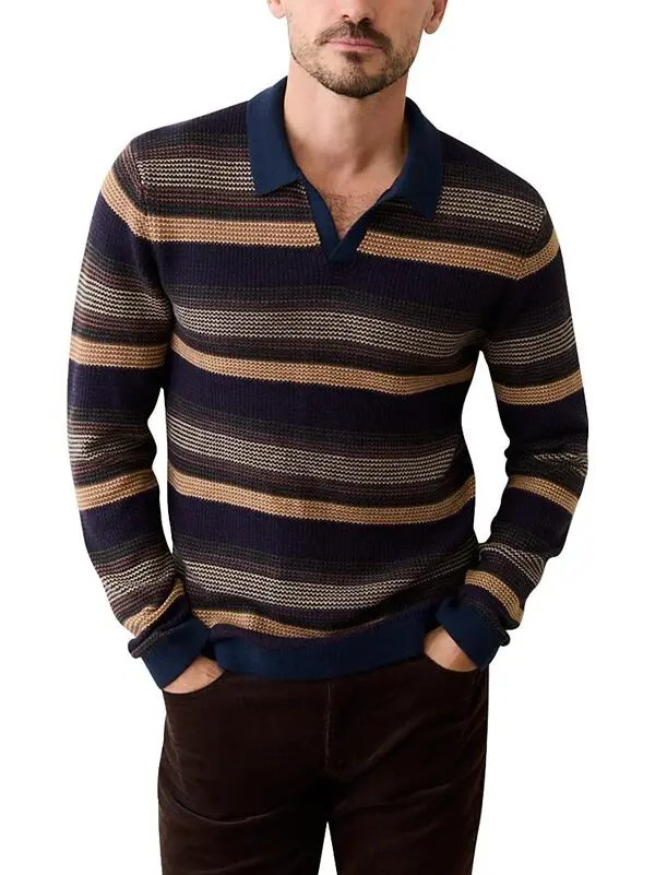 Marine Layer Liam Sweater Polo - Warm Stripe