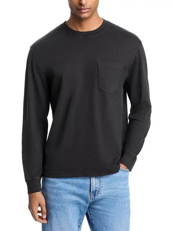 Madewell The Vintage Long Sleeved Pocket Tee - Almost Black