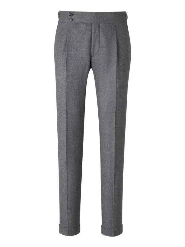 Scabal Pleated Trousers - Grey