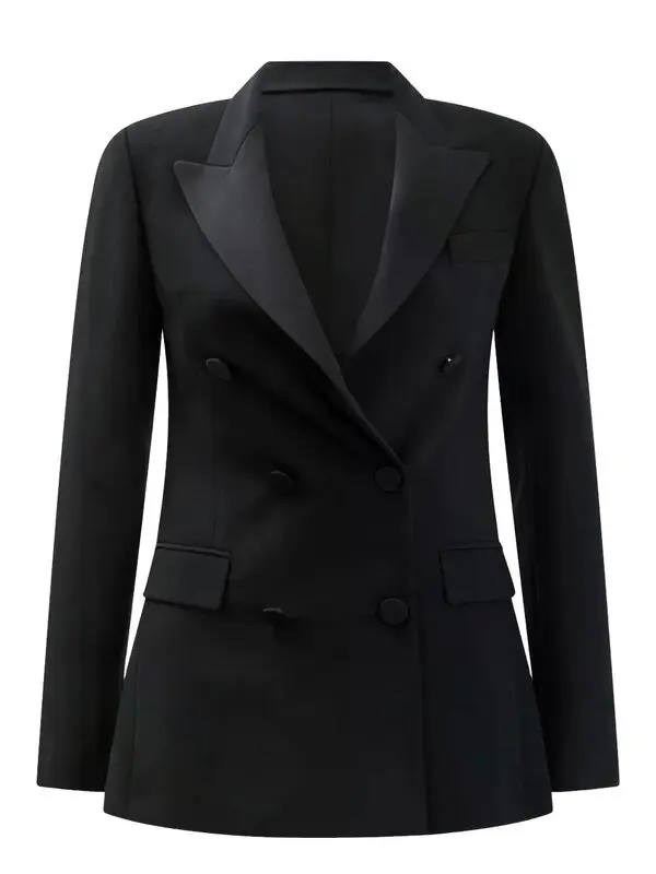 SEMPER Double-breasted Blazer - Black