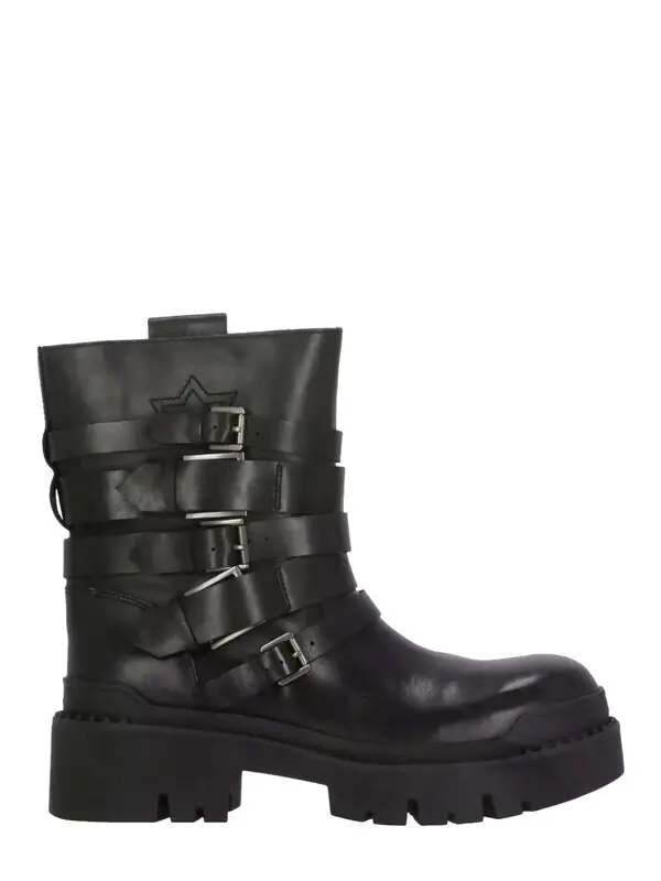 Ash Straps Buckle Boots - Black