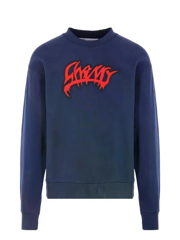 CHERRY WORLD Chalva Logo Crew-neck Sweatshirt - Blue