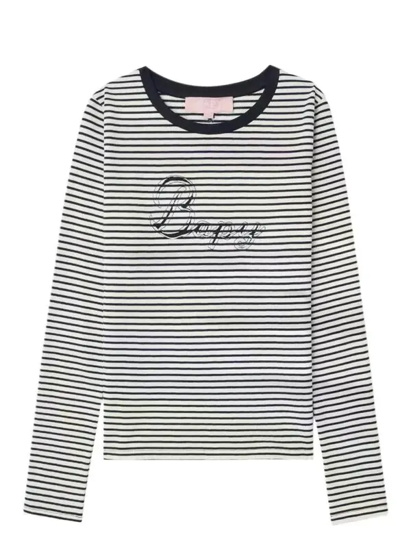 A BATHING APE Striped Logo Top - Neutrals
