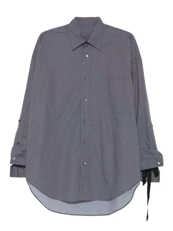 MARINA YEE Patterned Button-down Shirt - Blue