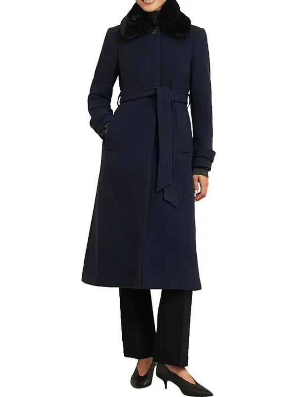 HOBBS LONDON Petites Celeste Coat - Navy