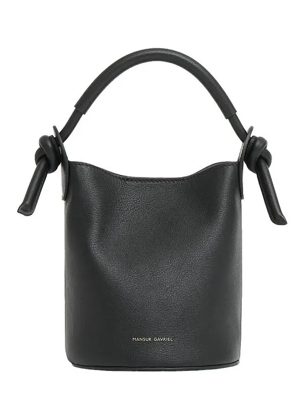 MANSUR GAVRIEL Fortuna Mini Leather Bucket Bag - Black