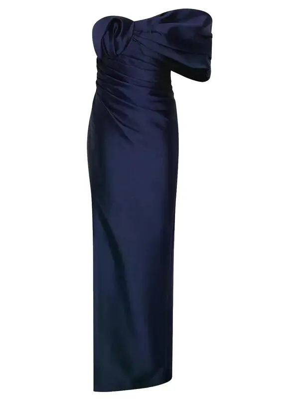 Rachel Gilbert Marlo Ruched Strapless Gown - Blue
