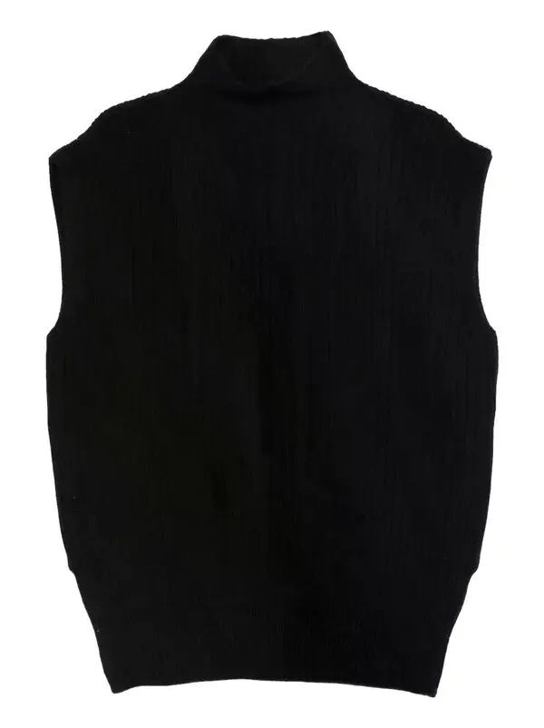 Rick Owens High-neck Sleeveless Sweater - Black