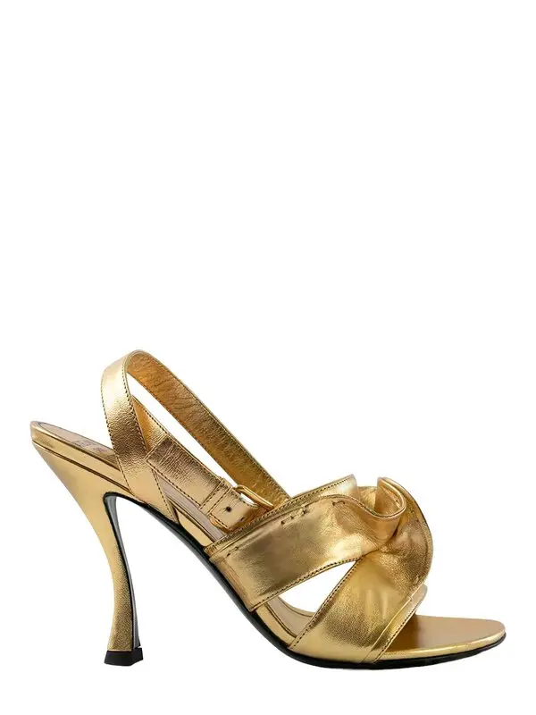 Valentino Garavani Leather Sandals - Gold