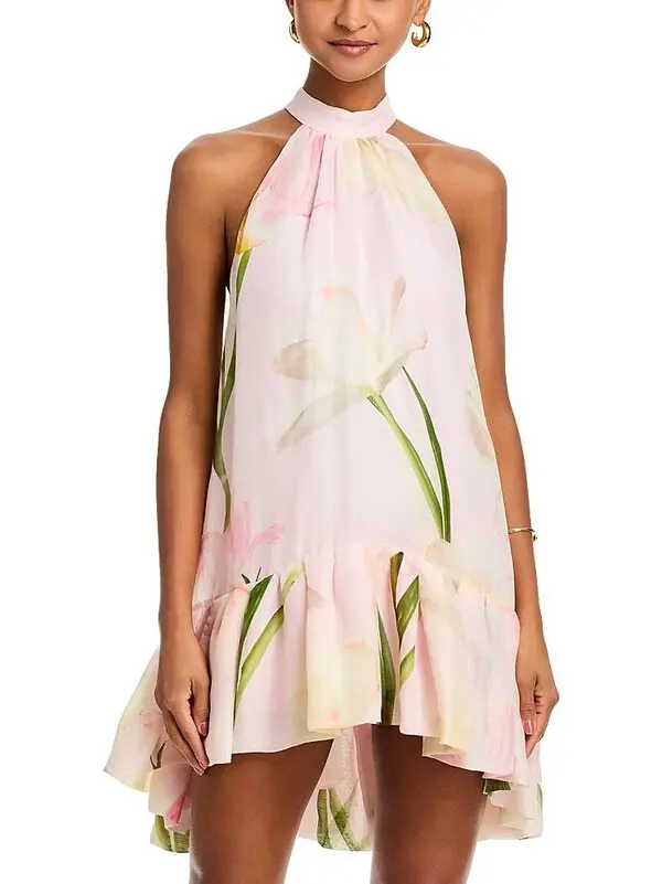 Cara Cara Arca Linen Silk Mini Dress - Lillian Blush