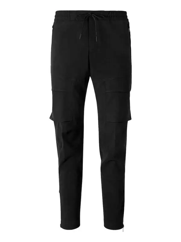 PT TORINO Elasticated-waistband Pocket Trousers - Black