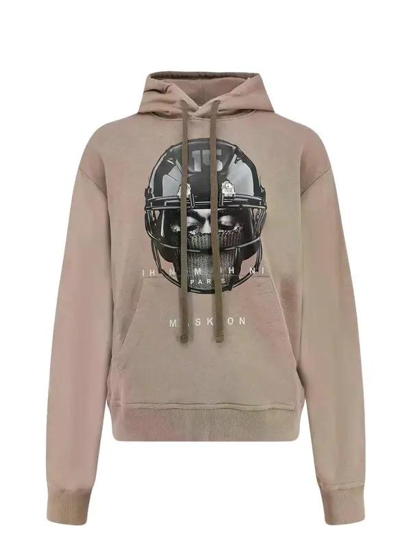 IH NOM UH NIT Graphic-print Hoodie - Neutrals