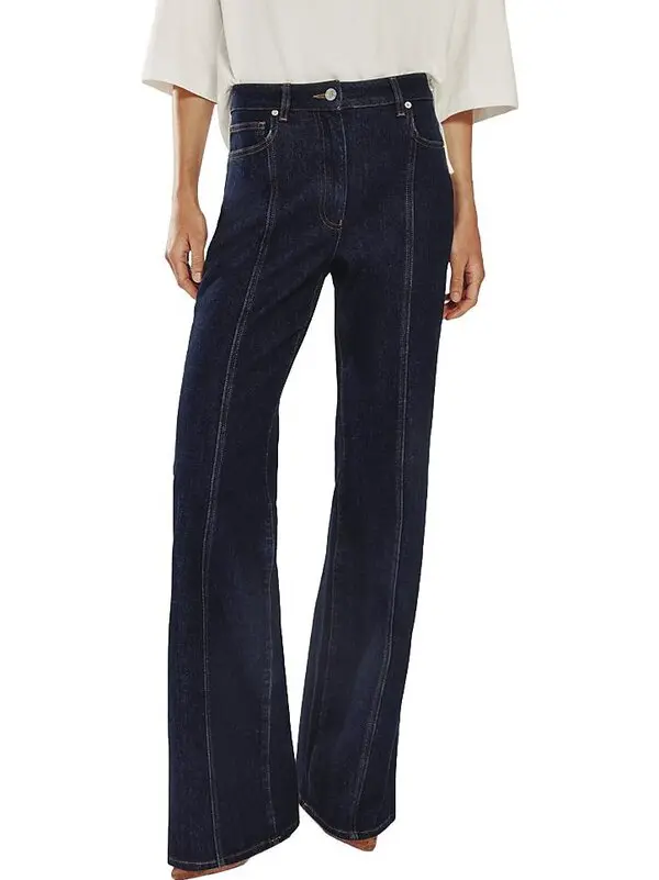 REISS Mid Rise Flare Leg Jeans - Indigo