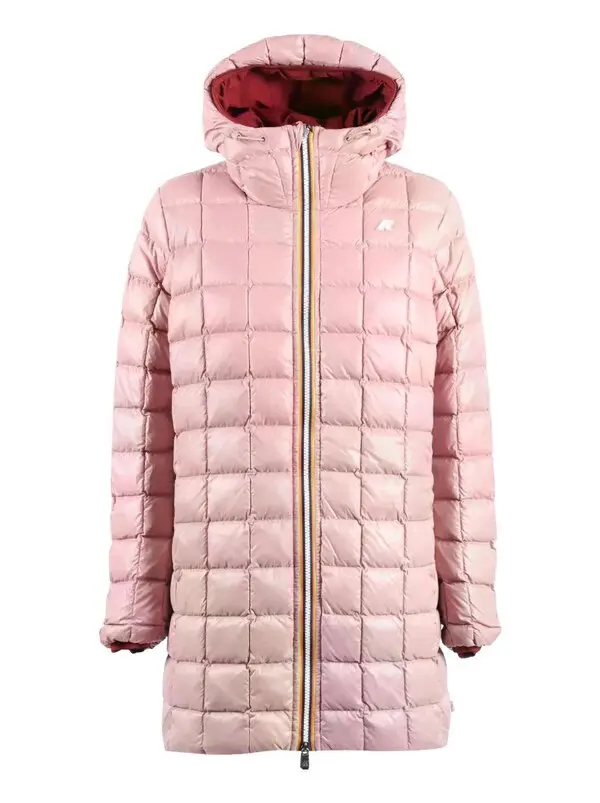 K-WAY Sophie Hooded Reversible Parka - Pink