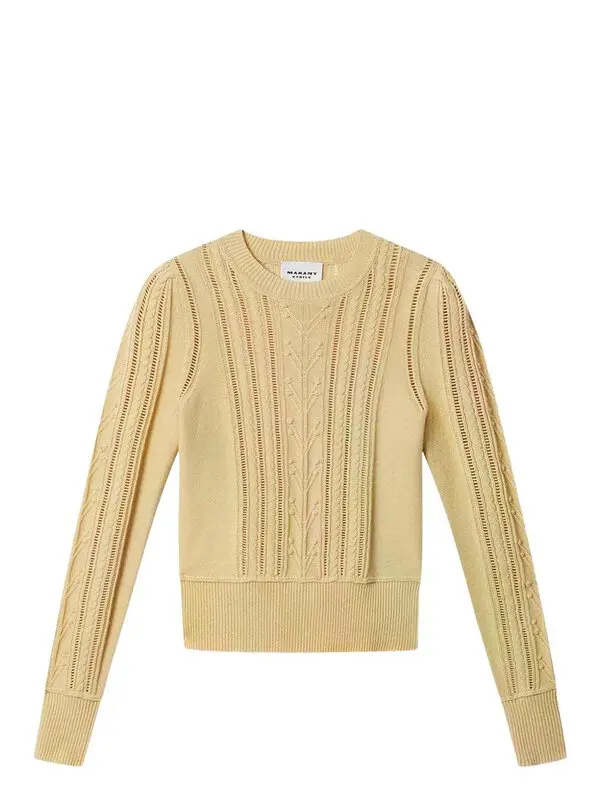 MARANT ETOILE Kalyn Openwork Sweater - Yellow
