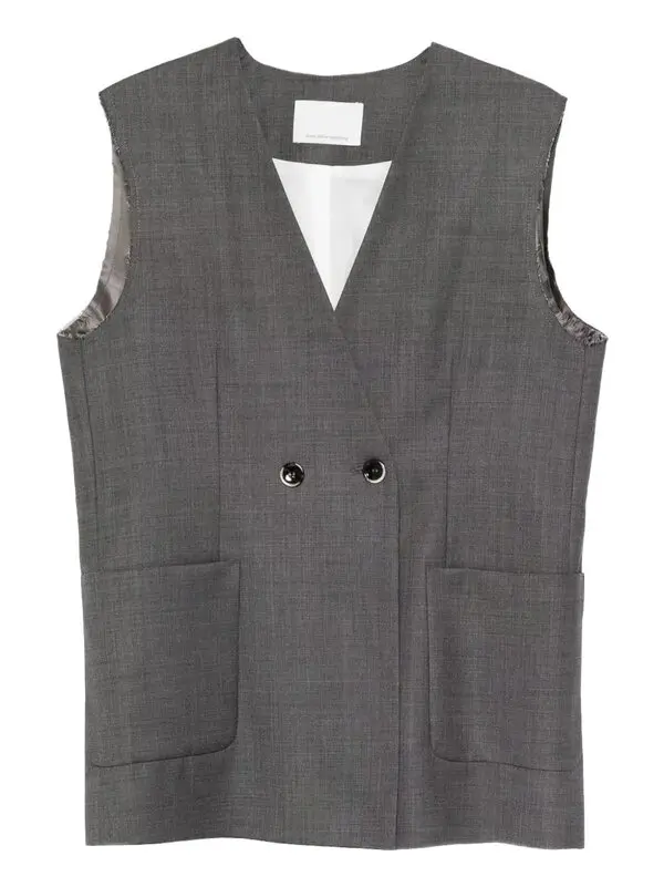 NINE:INTHE:MORNING Double-breasted Waistcoat - Grey