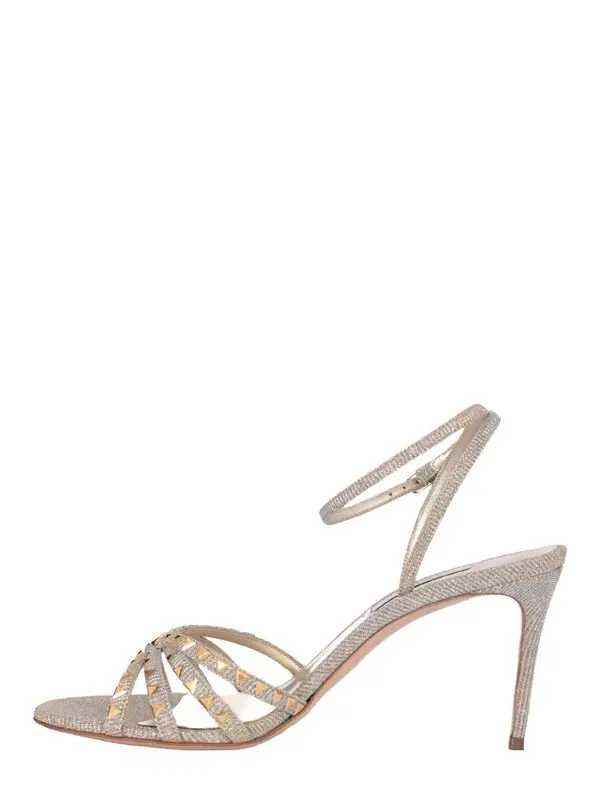 Casadei 80 Divine Studded Sandals - Gold